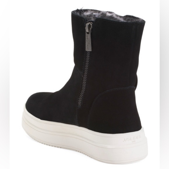 J Slides | Shoes | Jslides Tristan Cozy Suede Faux Fur Platformsneaker ...